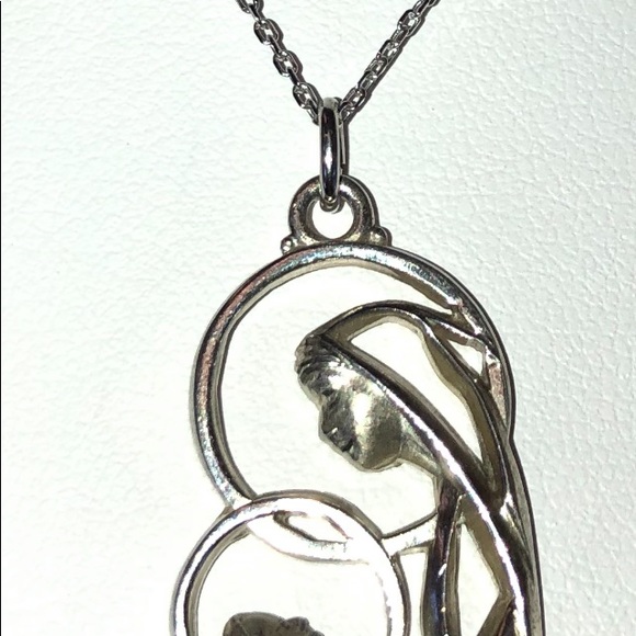 Jewelry | Sterling Silver Mother And Child Necklace | Poshmark